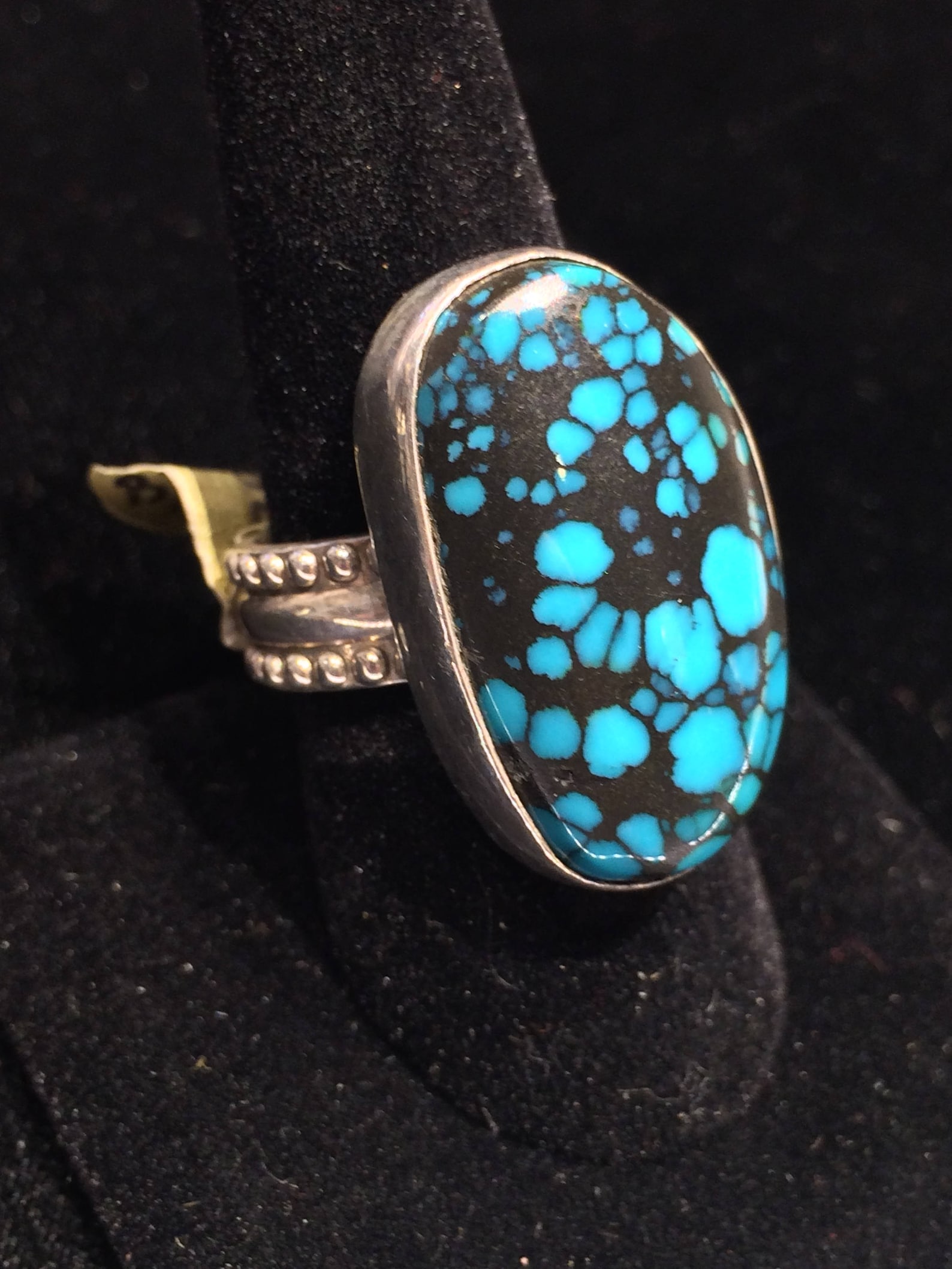 Fine Bisbee Turquoise Ring Sterling Silver Saturated Matrix Sam Samayra ...