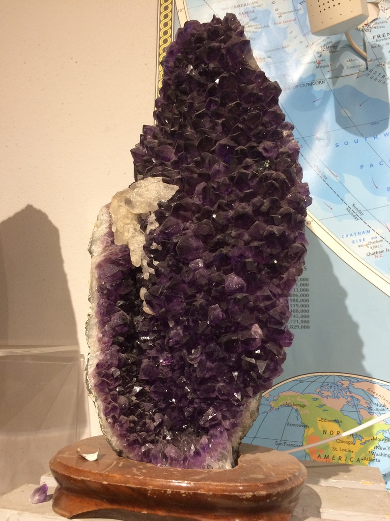 Amethyst Cathedral Geode: Deep Purple Healing Crystal Cluster ...