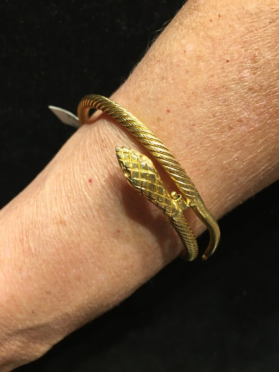 18k Gold Snake Bracelet Great Craftsmanship Lightweig… - Gem