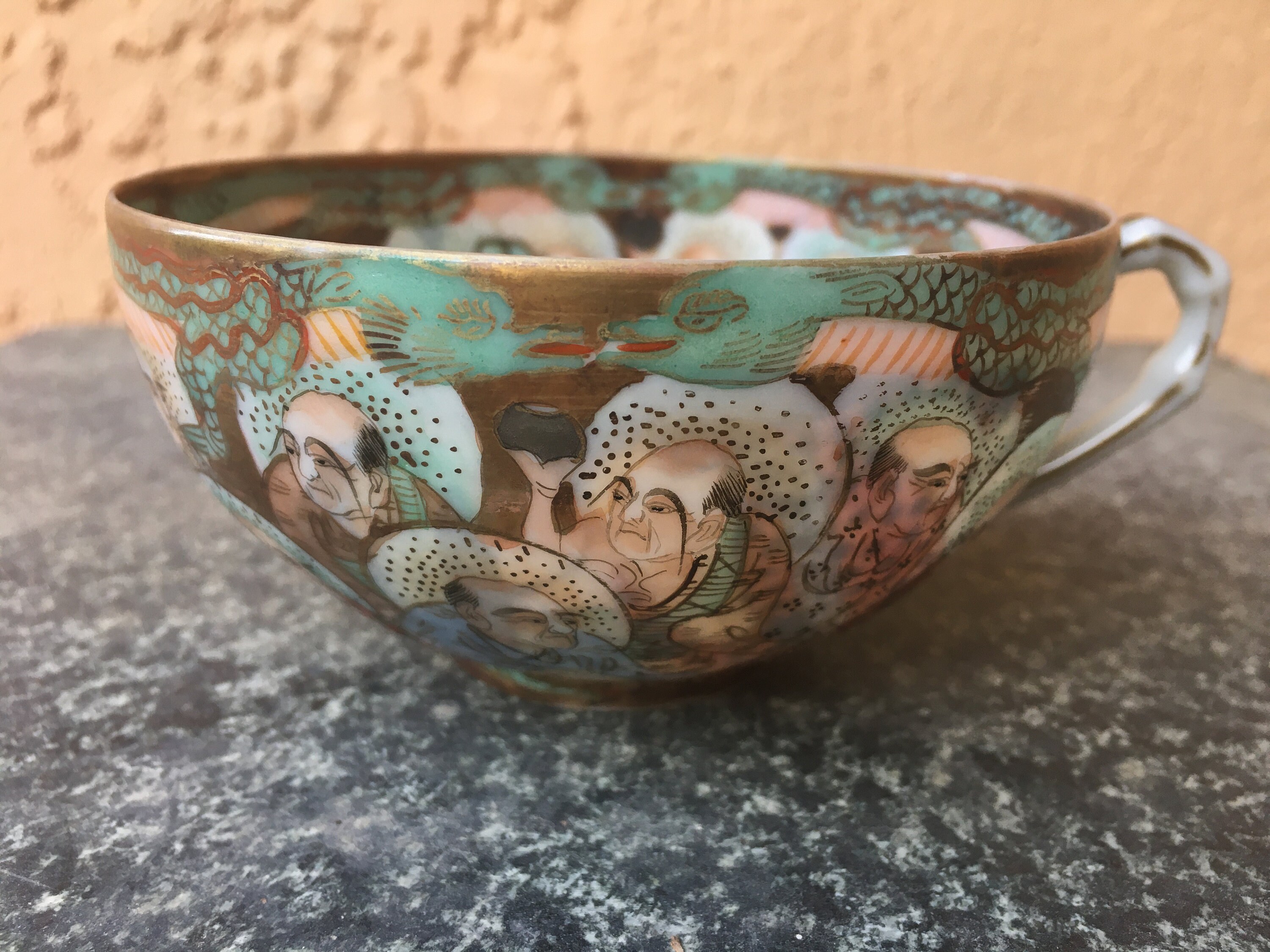 Antique Japanese Satsuma Ware Fine Art Tea Set Porcelain Ceramic Teapot ...