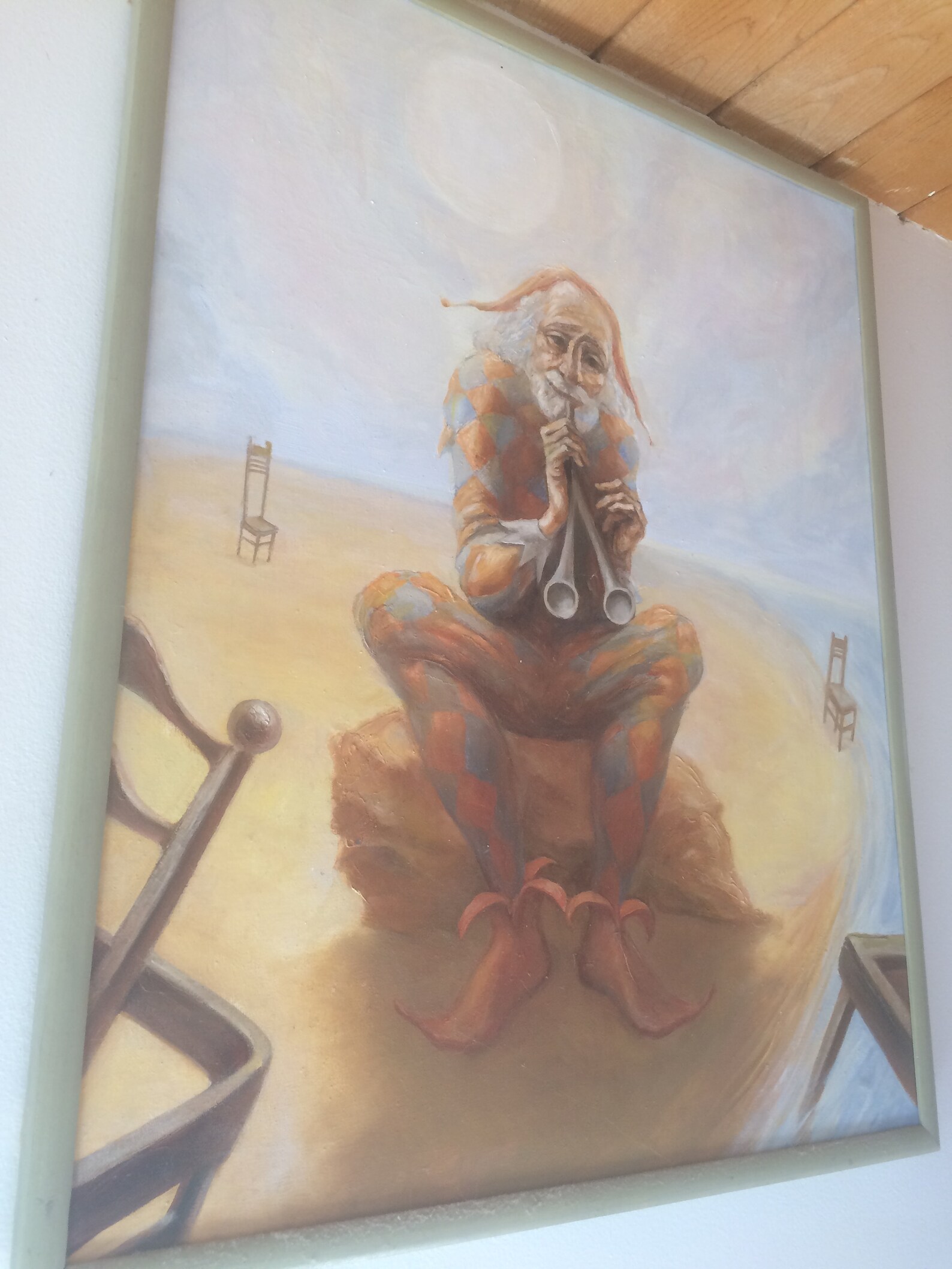 Surreal Allegorical Painting Clown Jester Harlequin Pied Piper - Etsy