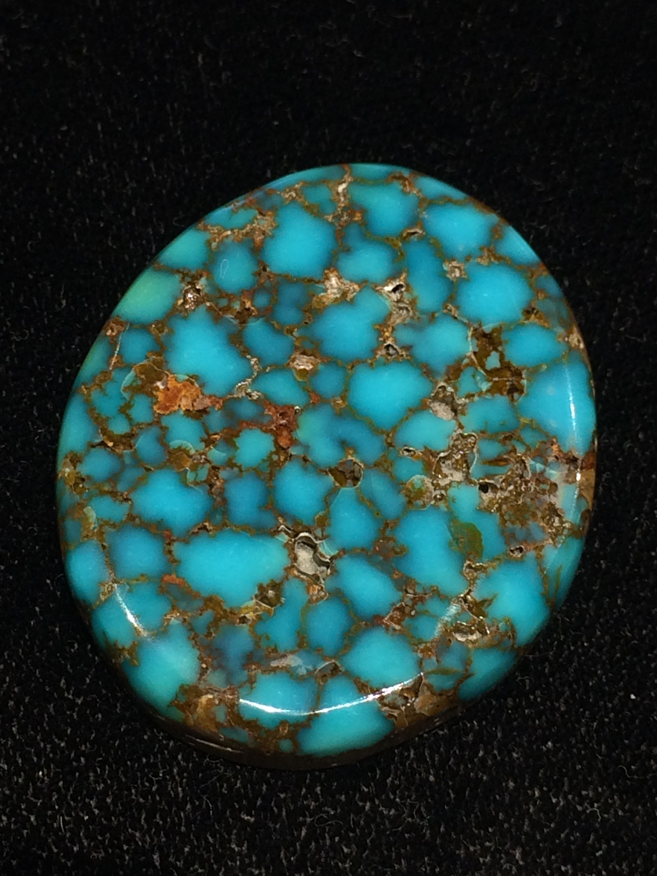 SOLD Natural American Turquoise Old #8 Nevada Mine 64.8 Cts 100% ...