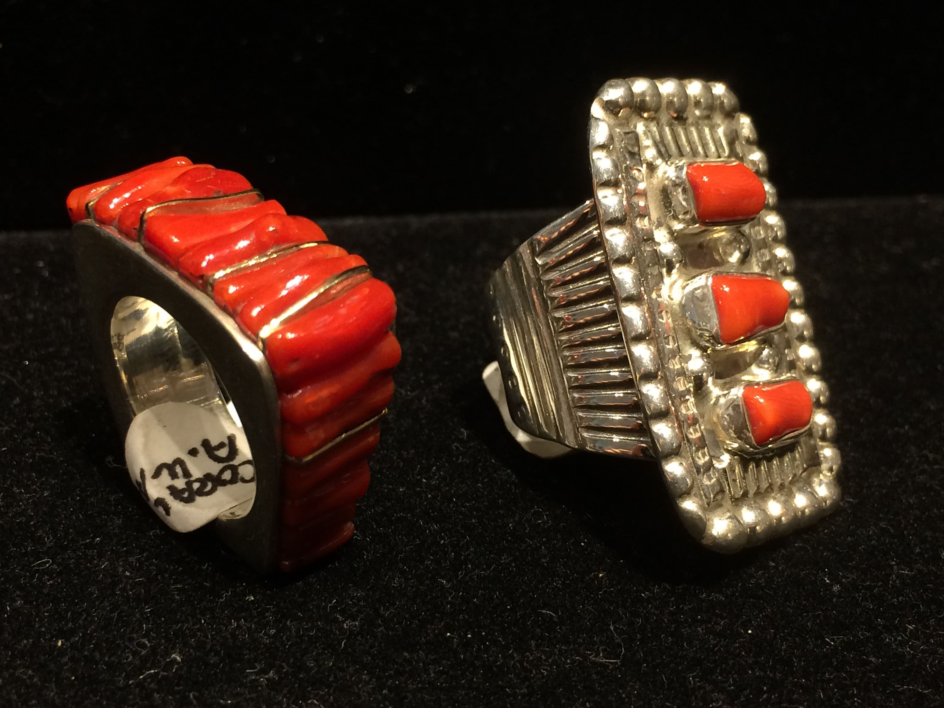 Mediterranean Coral Art Ring Rings Branch Sterling Silver - Etsy