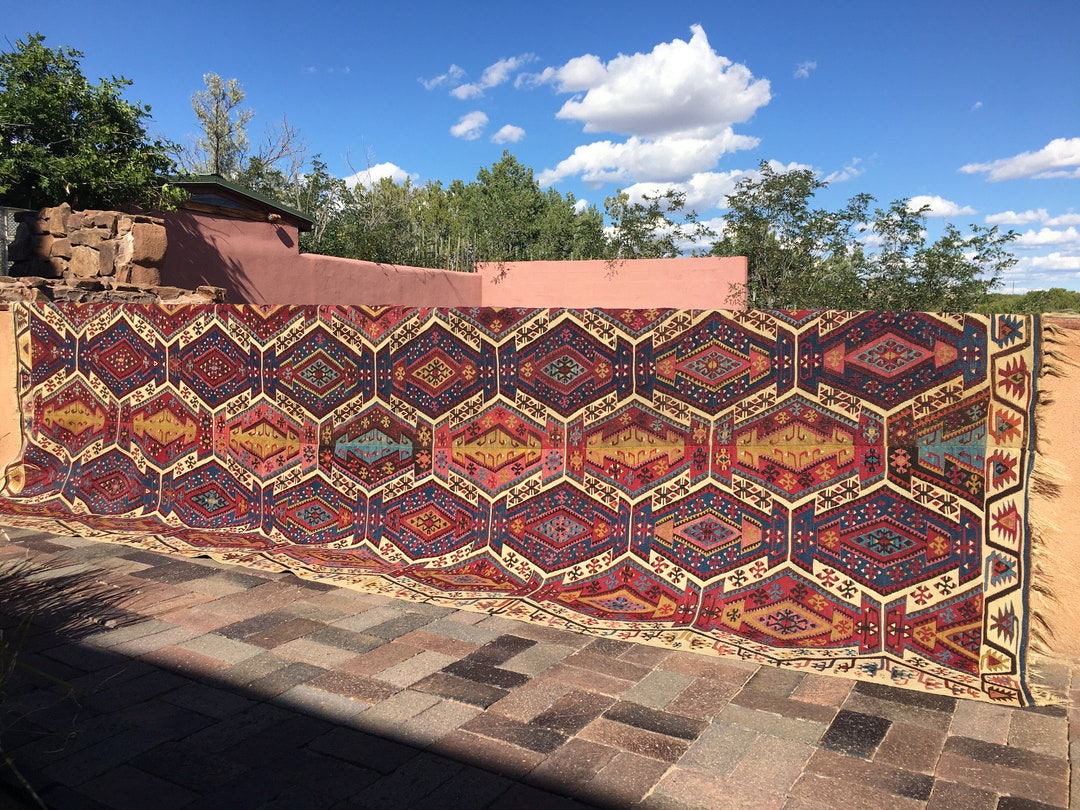 Collectible 19th Century C1875 Antique Reyhanli Tribal Kilim Rug ...