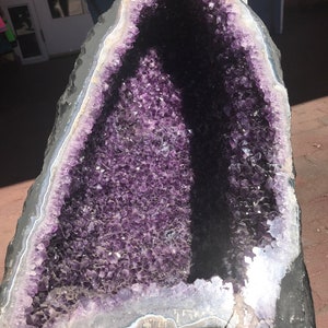 XL Amethyst Cathedral Natural Specimen Deep Purple Geode Crystal ...