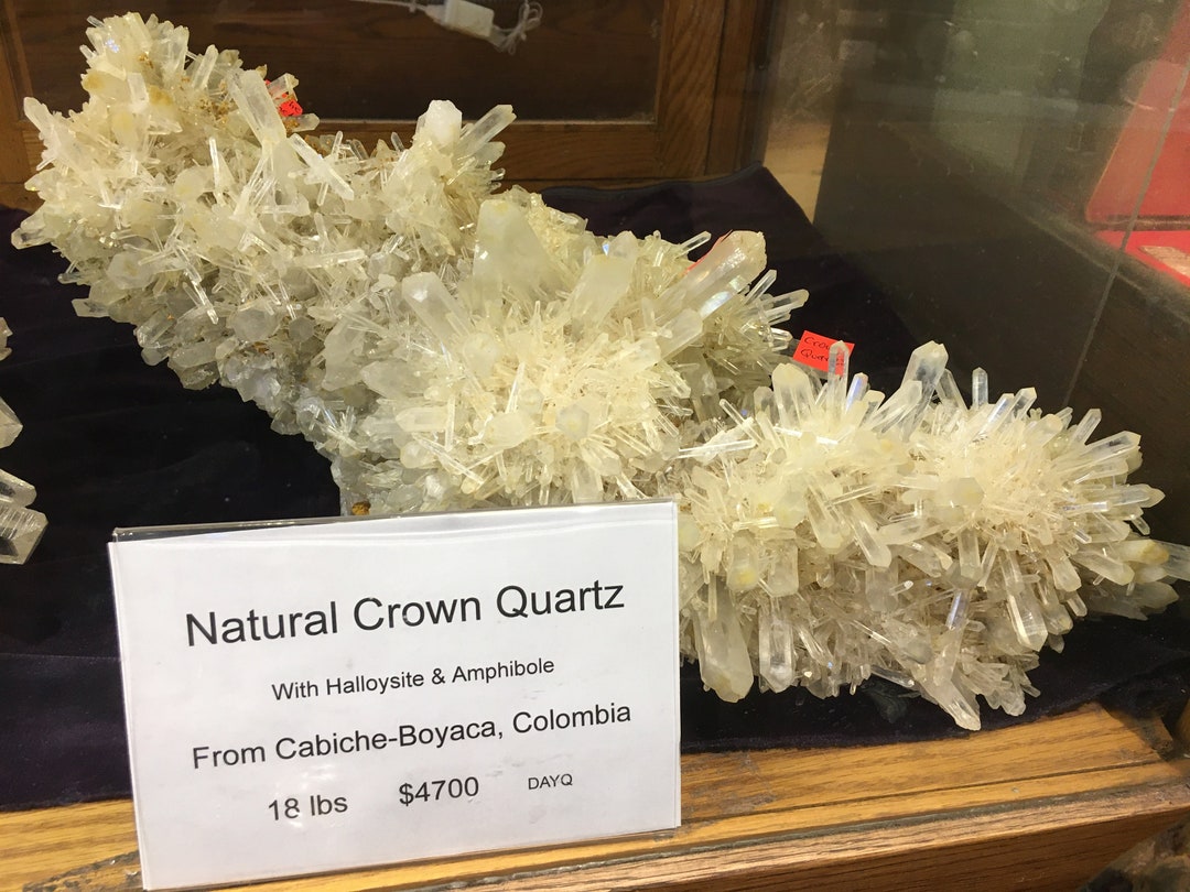 Beautiful Top Grade Natural Crown Quartz Crystal Halloysite Amphibole ...