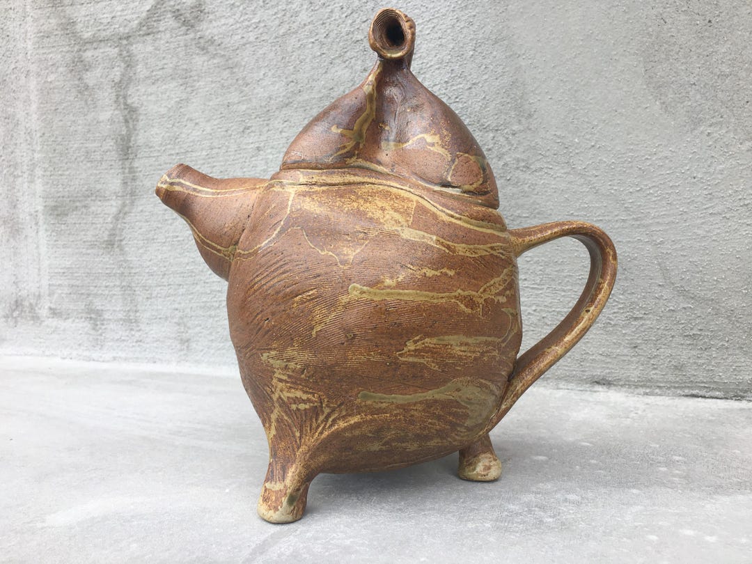 One of Kind Studio Ceramic Fine Art Tea Pot Hand Built Pottery Large ...