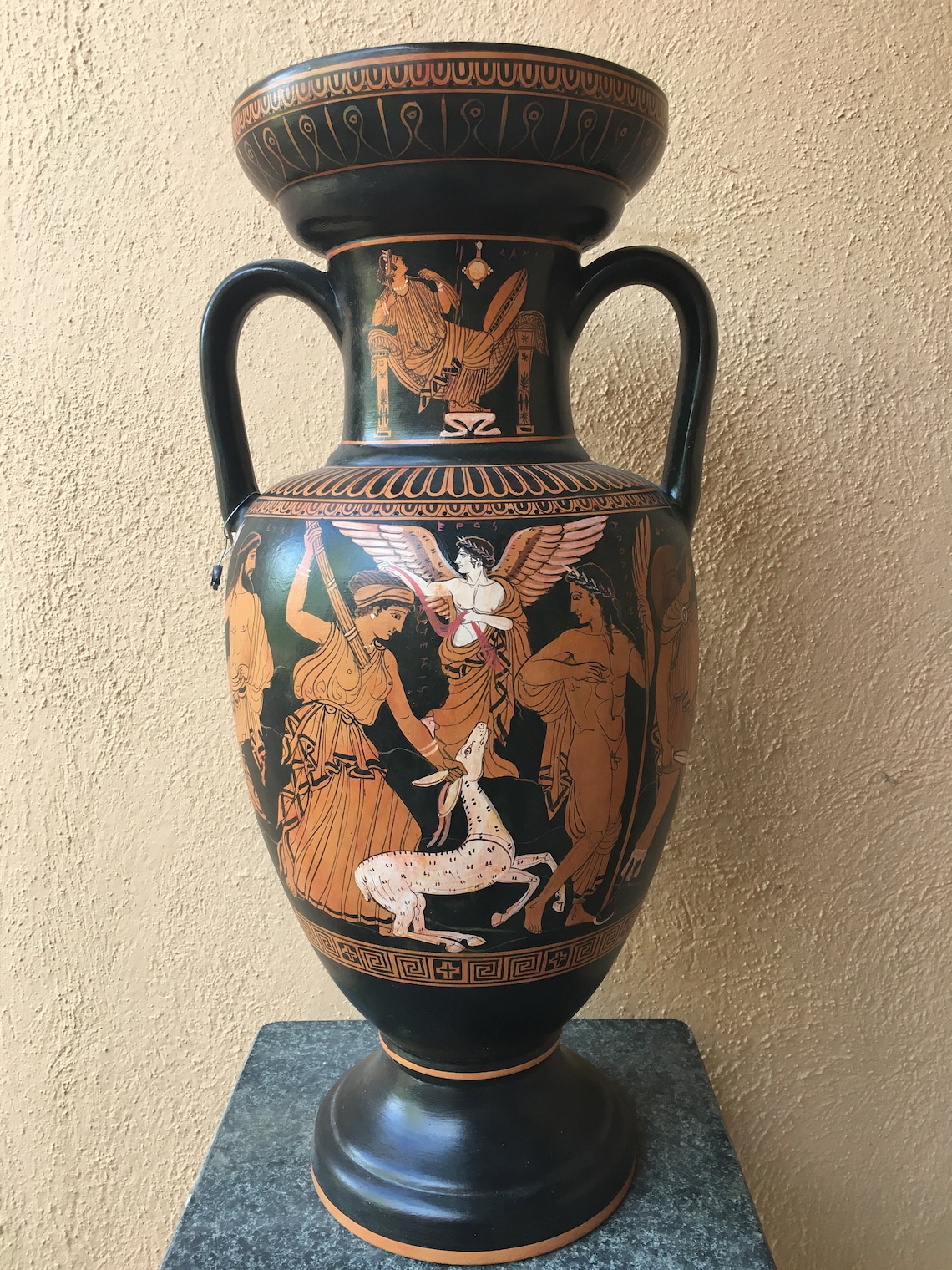 Greek Neck Amphora Vase Exact Copy Museum Replica Ancient Classical ...