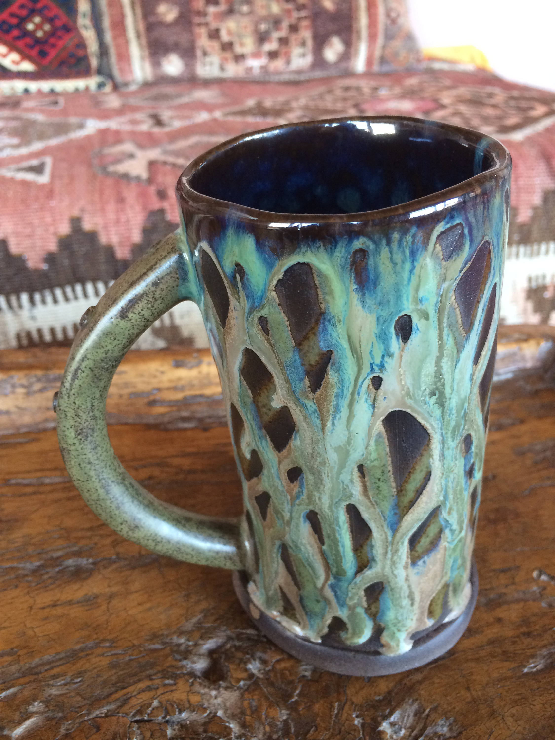 Pottery Mug Fine Ceramic Beer Stein Clay Studio Ceramics Art Drink Ware ...