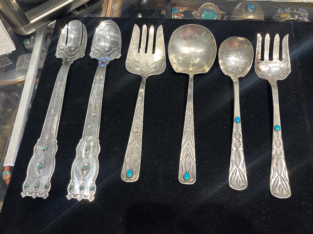 Set Fine Estate Vintage Sterling Silver Silverware Sleeping Beauty ...