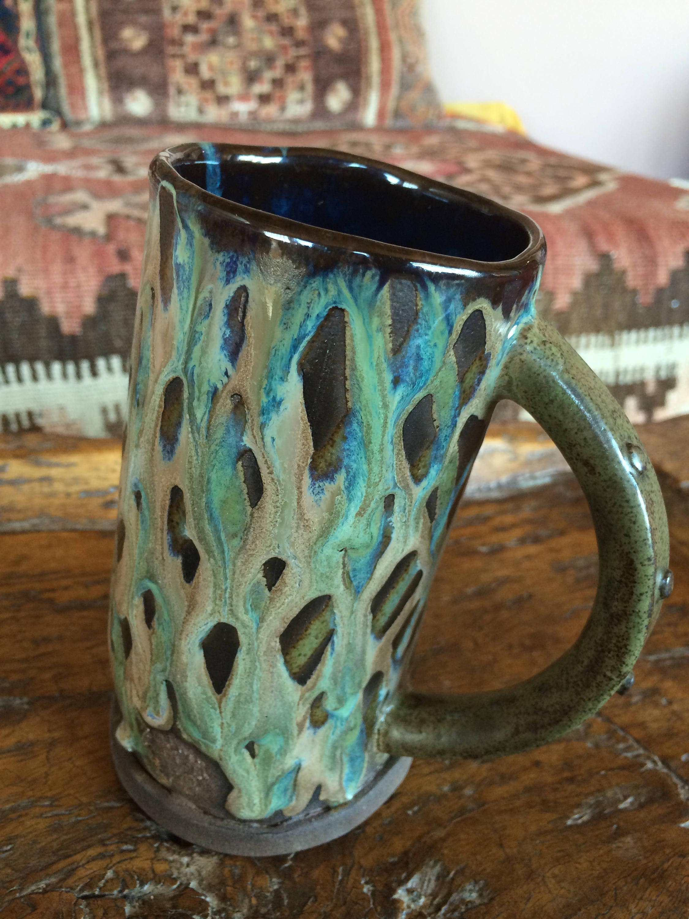 Pottery Mug Fine Ceramic Beer Stein Clay Studio Ceramics Art Drink Ware ...