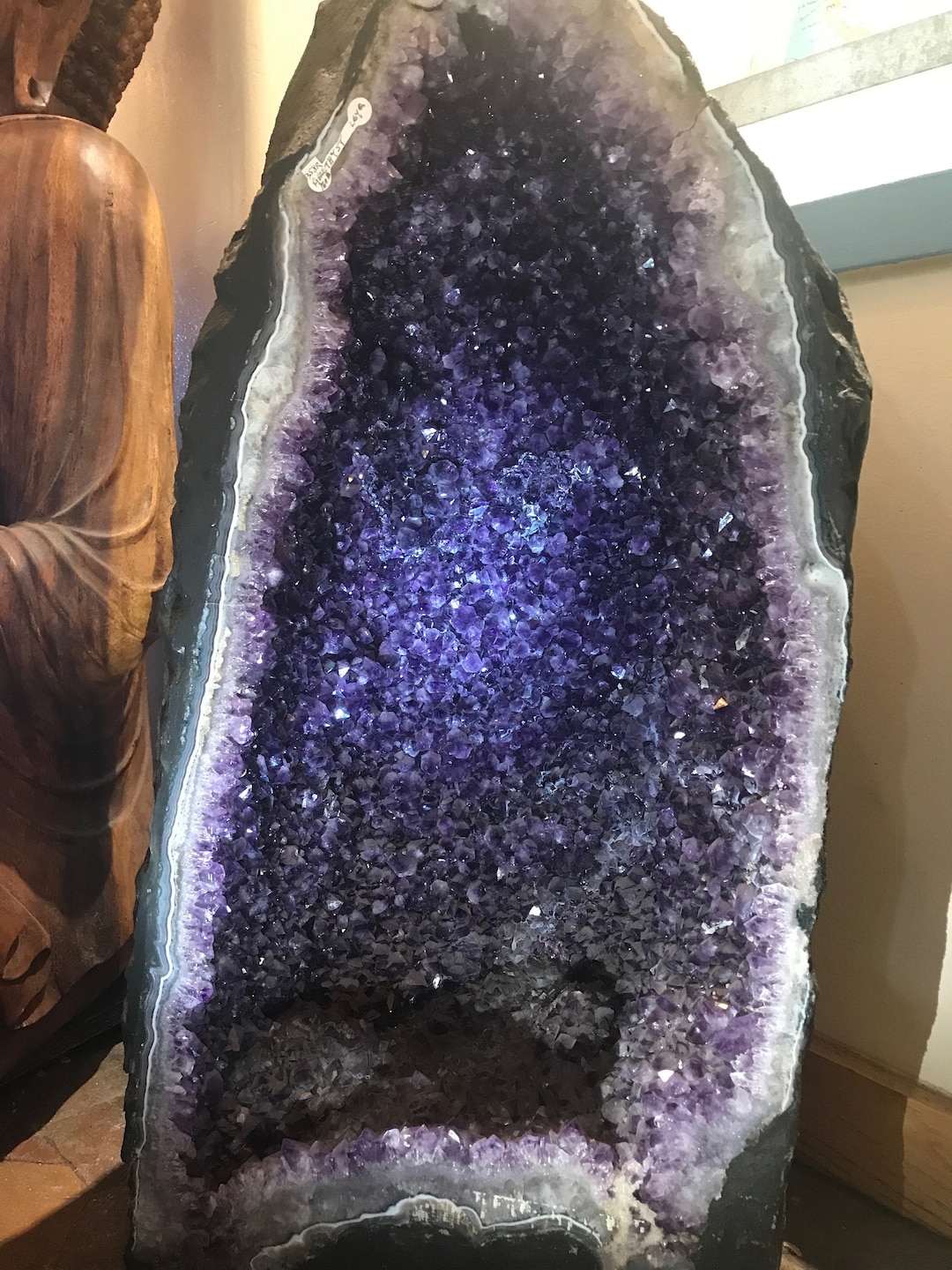 XL Amethyst Cathedral Natural Specimen Deep Purple Geode Crystal ...