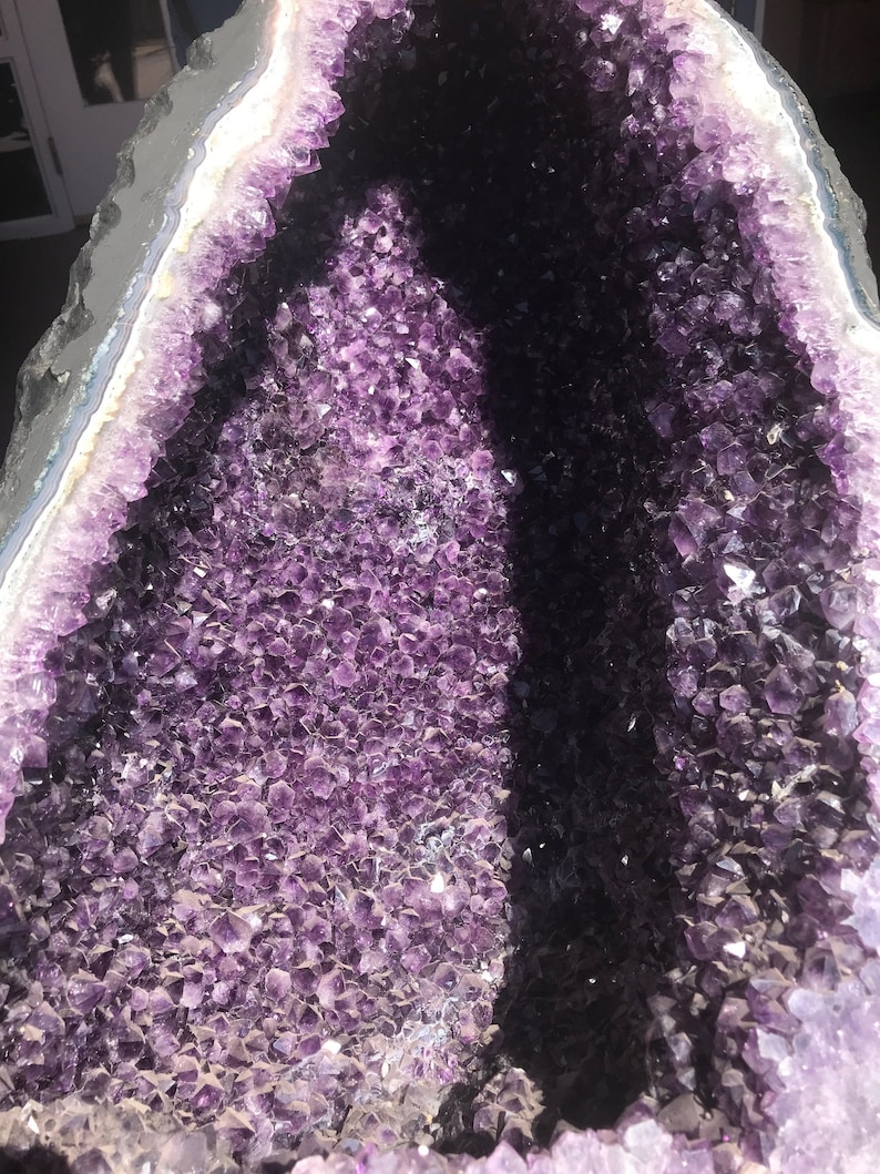 XL Amethyst Cathedral Natural Specimen Deep Purple Geode Crystal ...