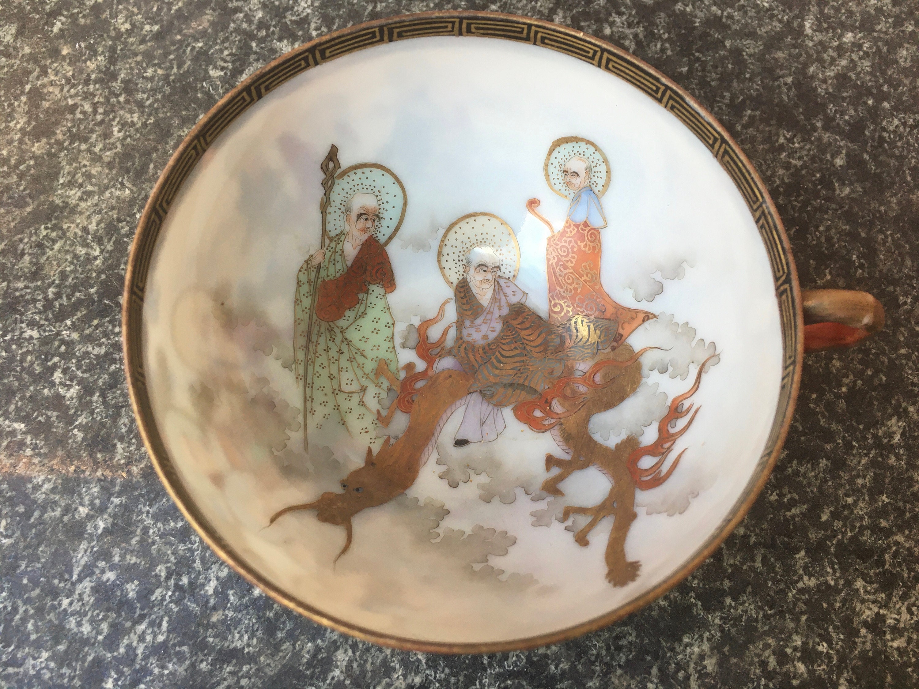 Antique Japanese Satsuma Ware Fine Art Tea Set Porcelain Ceramic Teapot ...