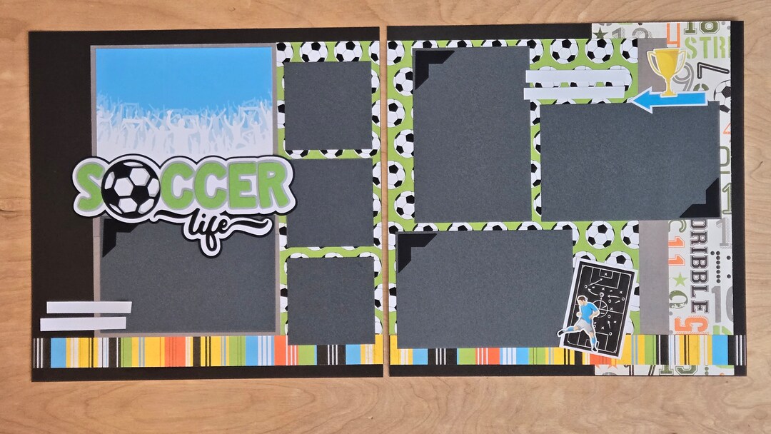 Soccer Life Select Travel Team 12x12 Scrapbook Layout Scrapbooking Page ...