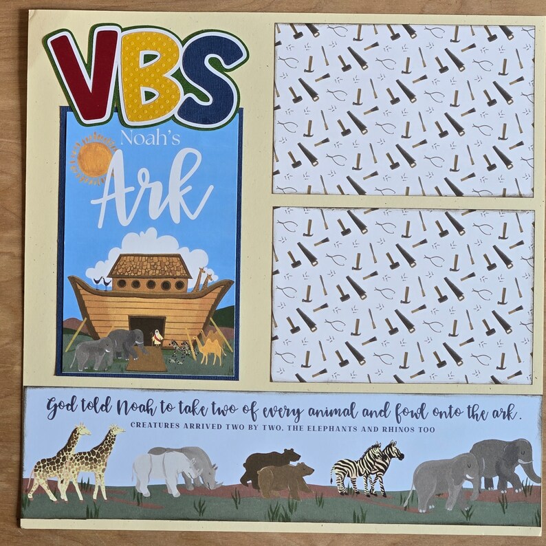 VBS Vacation Bible School Noahs Ark Faith Religious Scrapbook Boy Girl ...