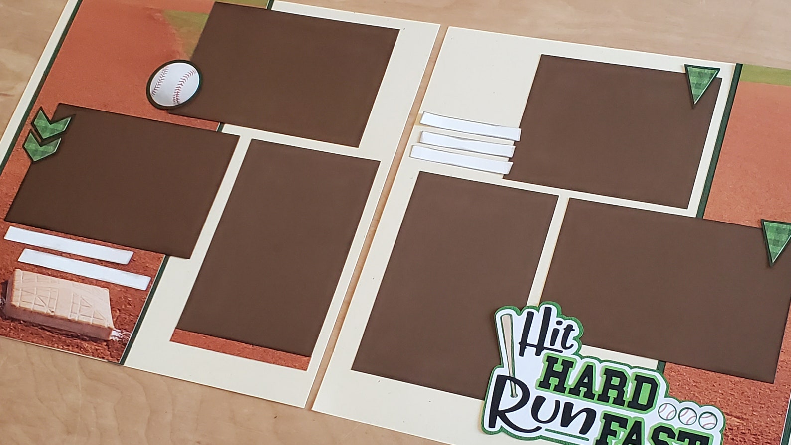 Hit Hard Run Fast 12x12 Scrapbook Layout Scrapbooking Page Kit for ...