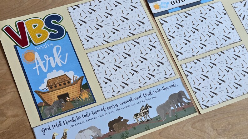VBS Vacation Bible School Noahs Ark Faith Religious Scrapbook Boy Girl ...