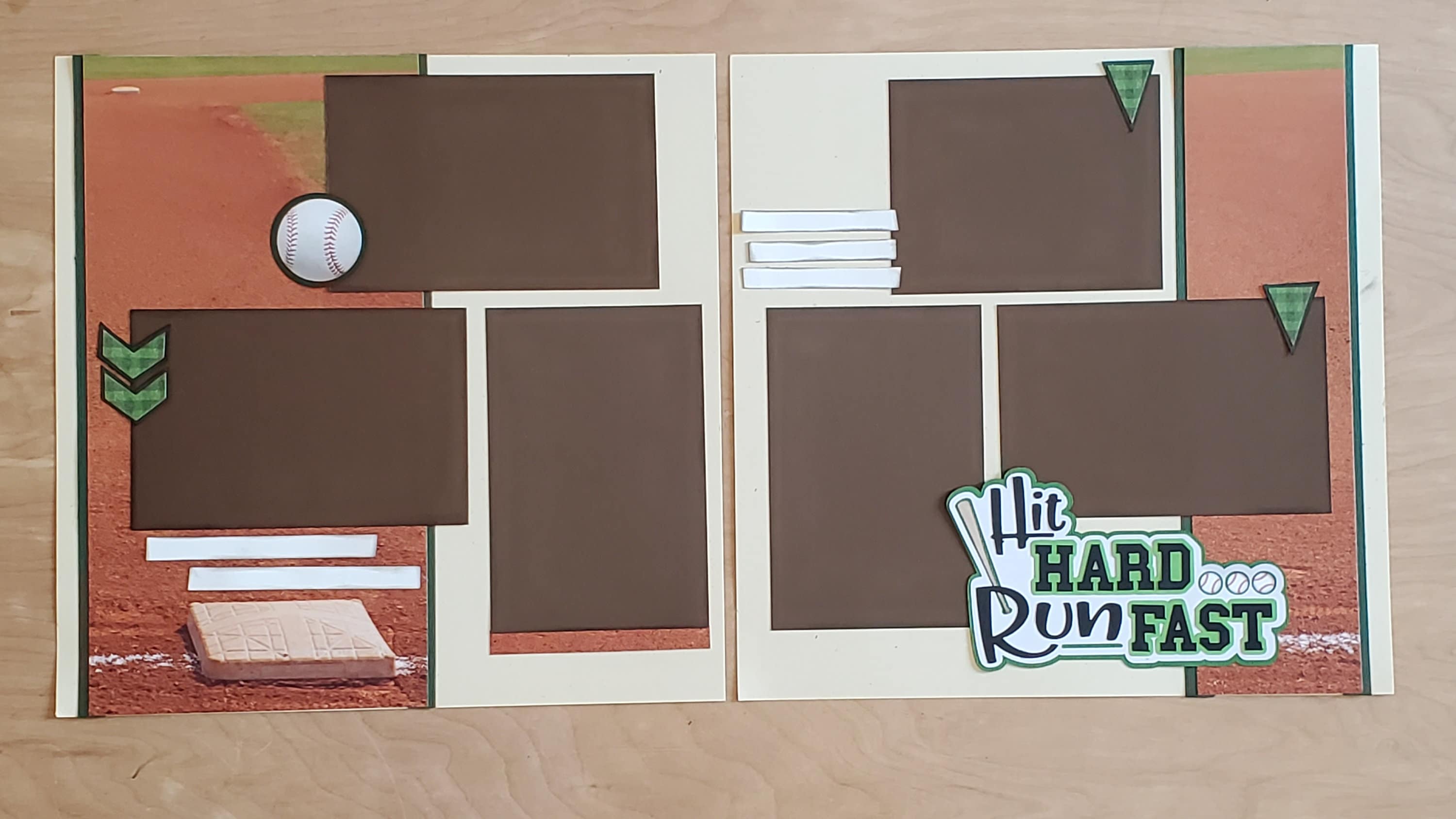 Hit Hard Run Fast 12x12 Scrapbook Layout Scrapbooking Page Kit for ...