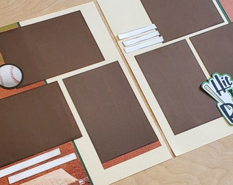 Baseball 12x12 Scrapbook Layout Scrapbooking Page Kit for Baseball T ...