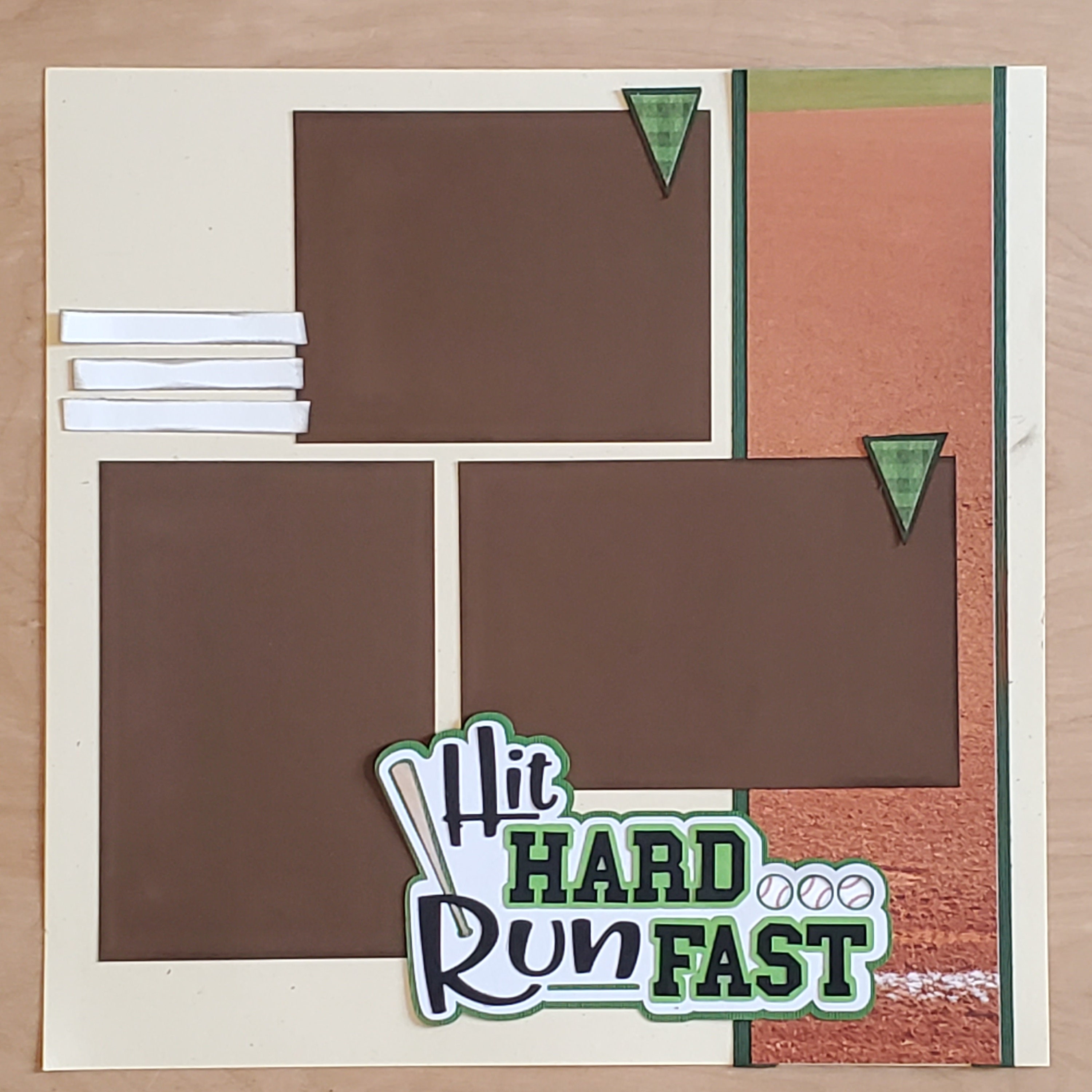 Hit Hard Run Fast 12x12 Scrapbook Layout Scrapbooking Page Kit for ...