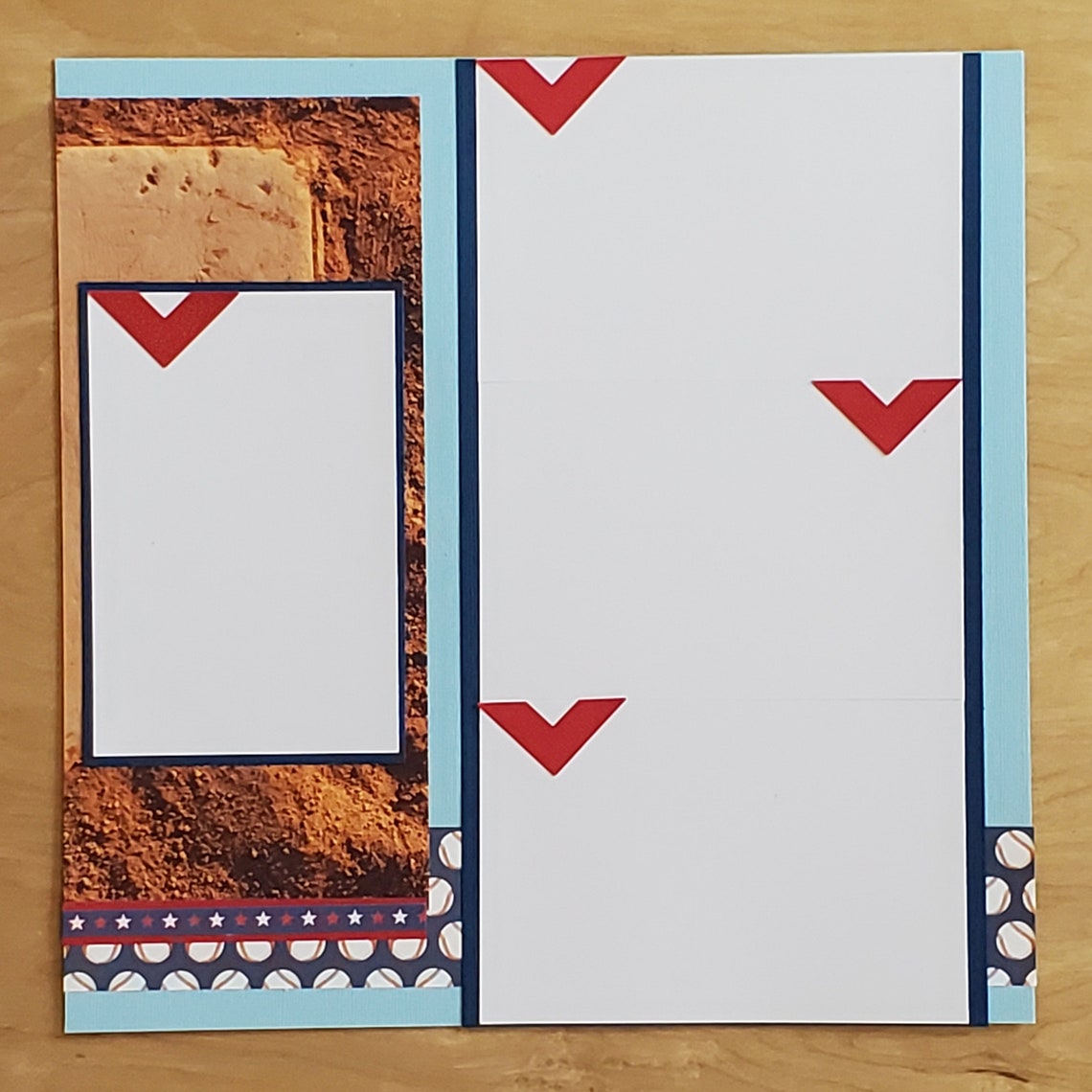 Baseball 12x12 Scrapbook Layout Scrapbooking Page Kit for Baseball T ...