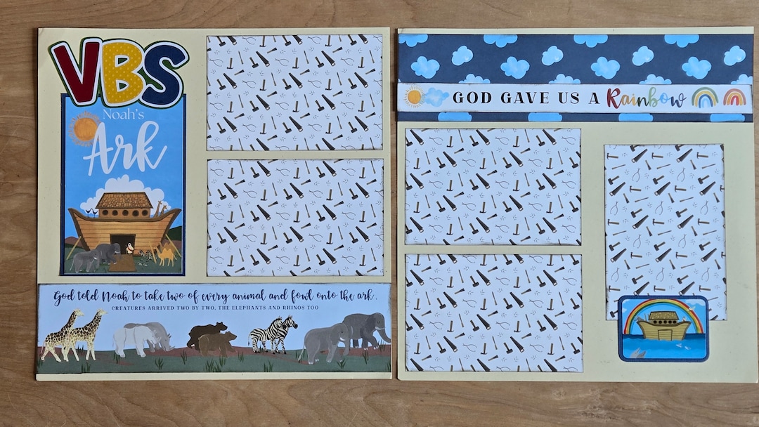 VBS Vacation Bible School Noahs Ark Faith Religious Scrapbook Boy Girl ...