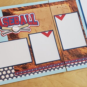Baseball 12x12 Scrapbook Layout Scrapbooking Page Kit for Baseball T ...