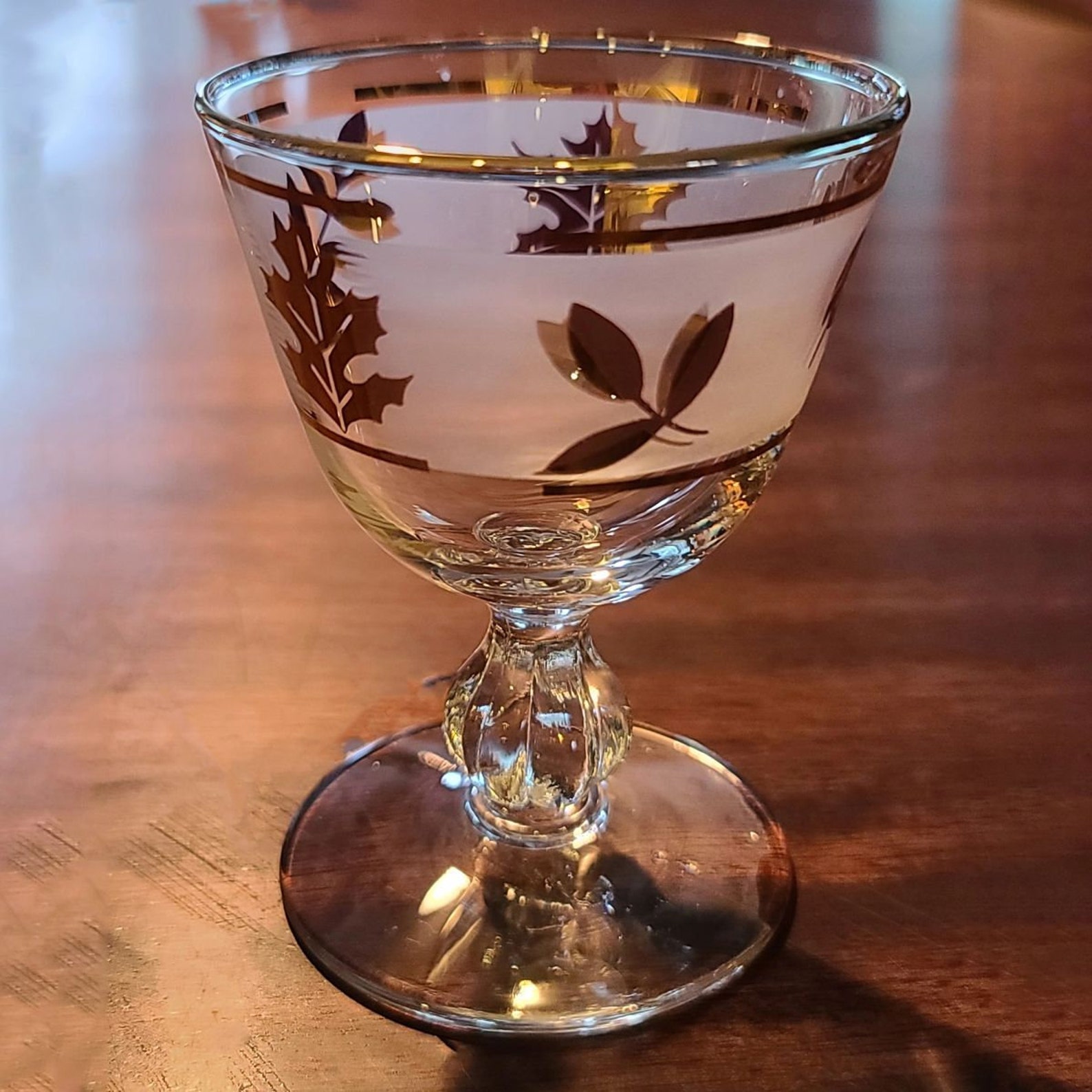 Libbey Gold Leaf Footed Rocks Glasses, Mid-century Modern Barware - Etsy