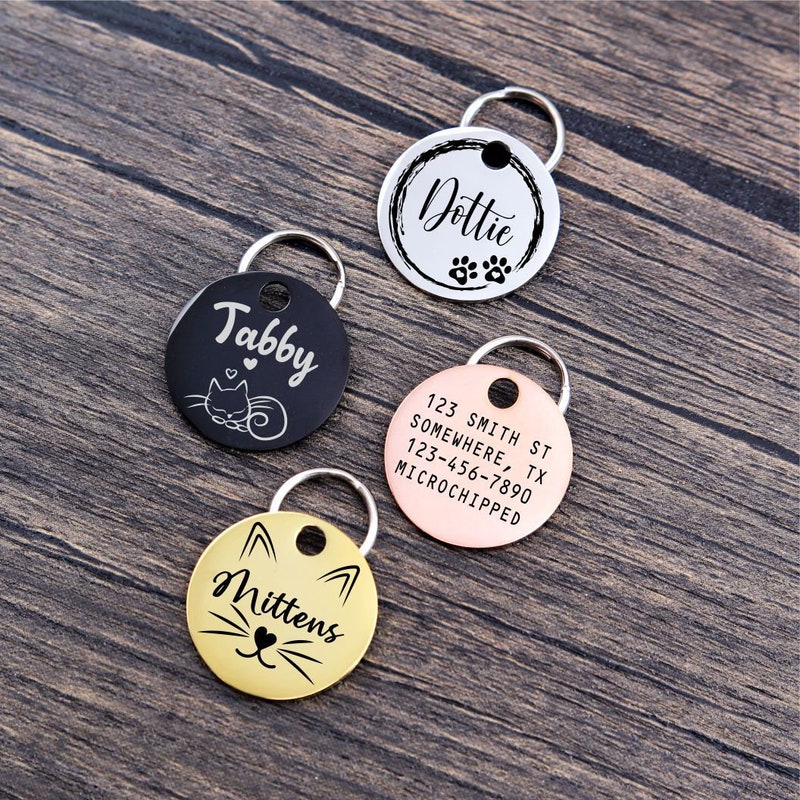 Cat Tags - Etsy