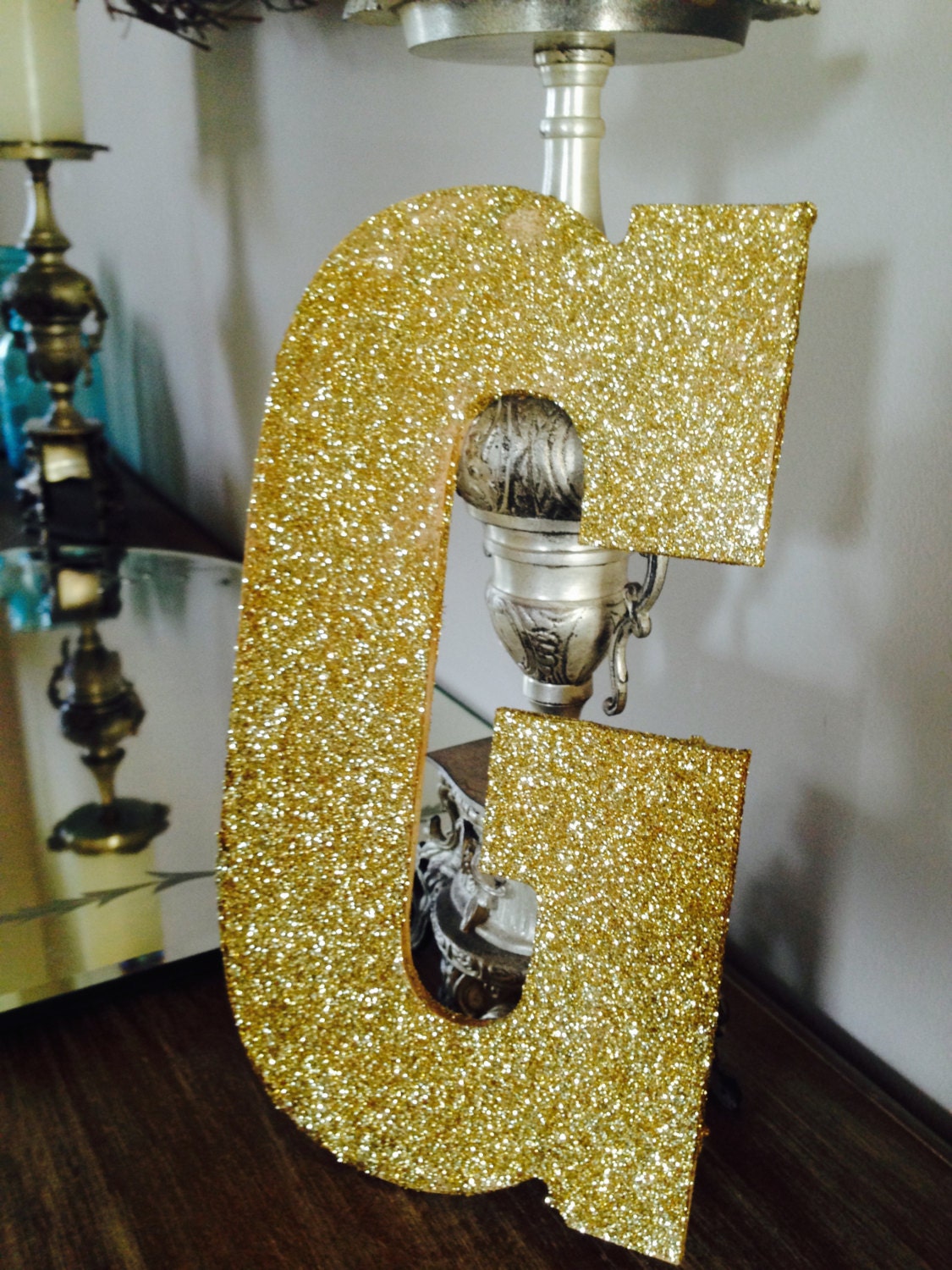 Gilded Glitter Letter - Etsy