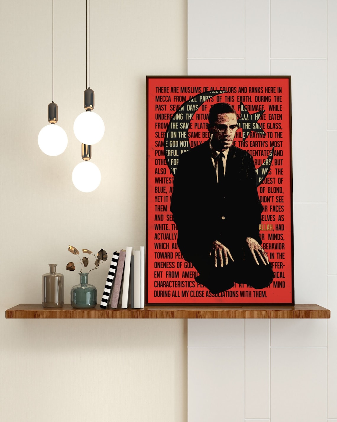 Malcolm X Praying Islam Flag Half Moon Mecca Pilgrimage - Etsy