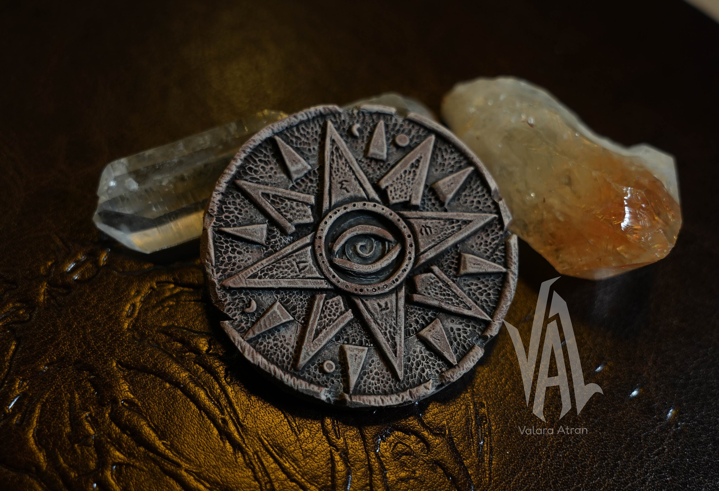 Hand Sculpted Mages Guild Amulet or Magnet Custom Inspired by Lovecraft ...