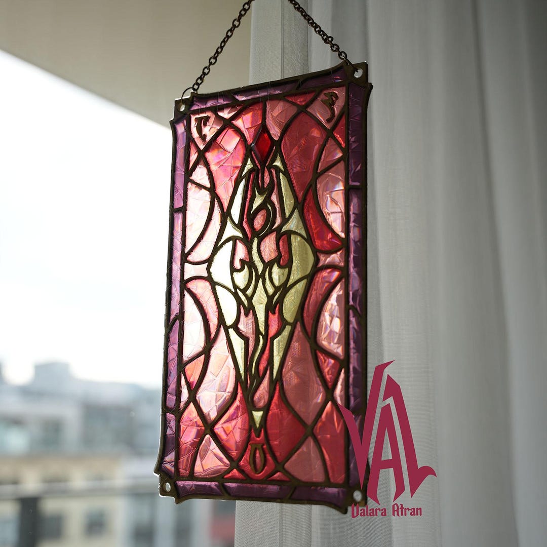 Empire Scrolls Banner Custom Artwork - Stained Resin Glass Window Decor ...