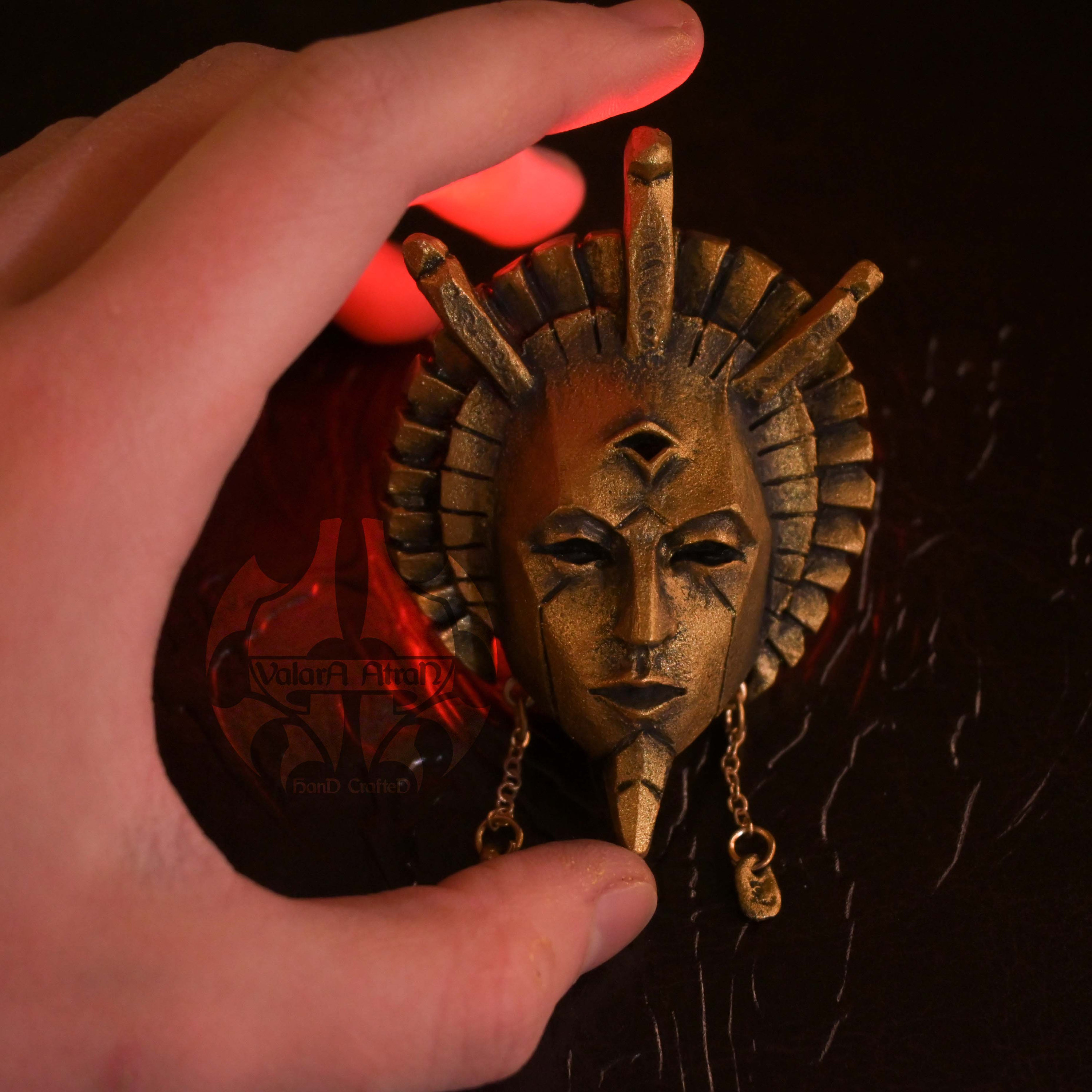 Handmade Dagoth God Mini-mask Amulet or Magnet Ancient Scrolls Artifact ...