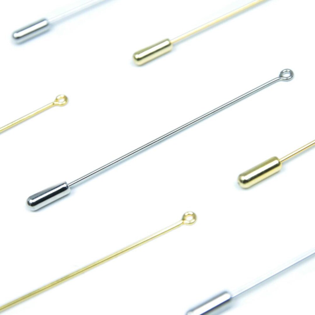 Hat Pin Blanks With Looped Head and Matching Clutch 8cm pack of 5 - Etsy