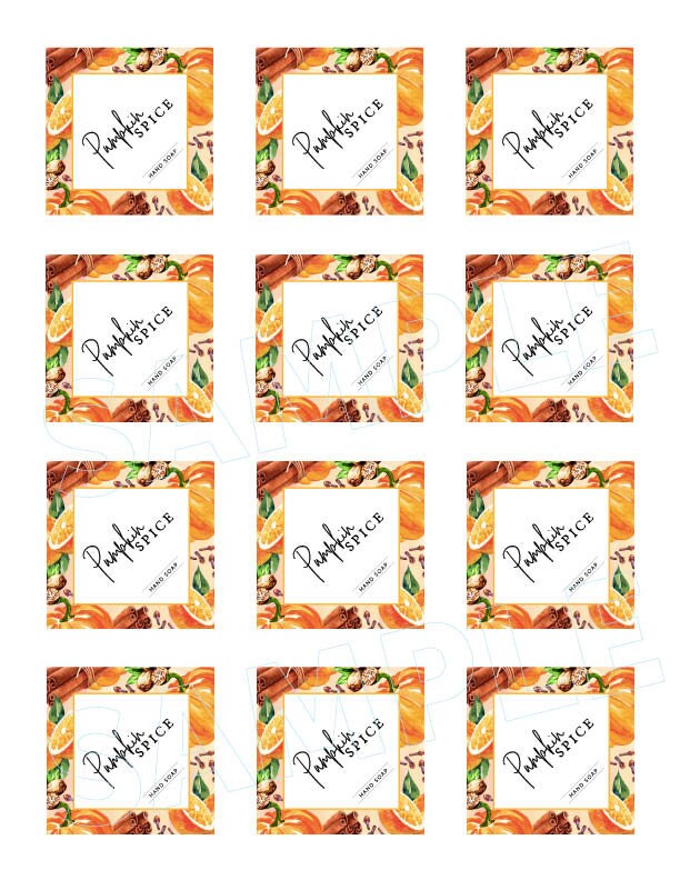 Fall Hand Soap Full-sheet Labels and Recipes PRINTABLE Fall - Etsy