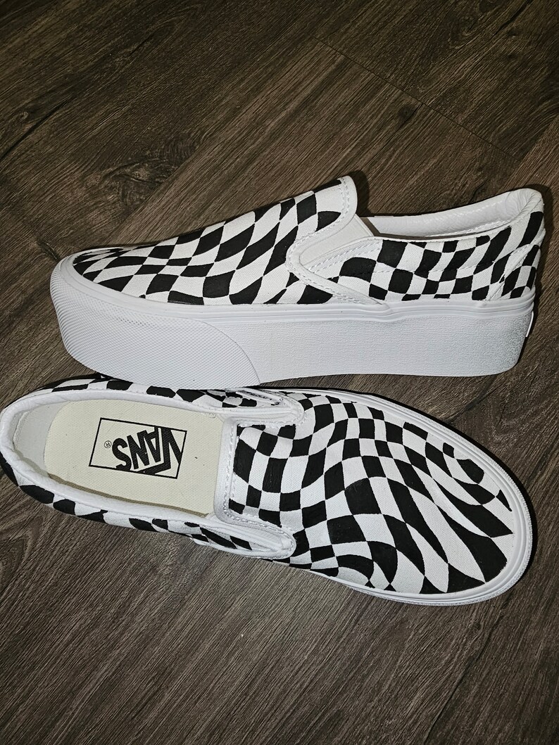 One of A Kind Hand Painted Vans. - Etsy
