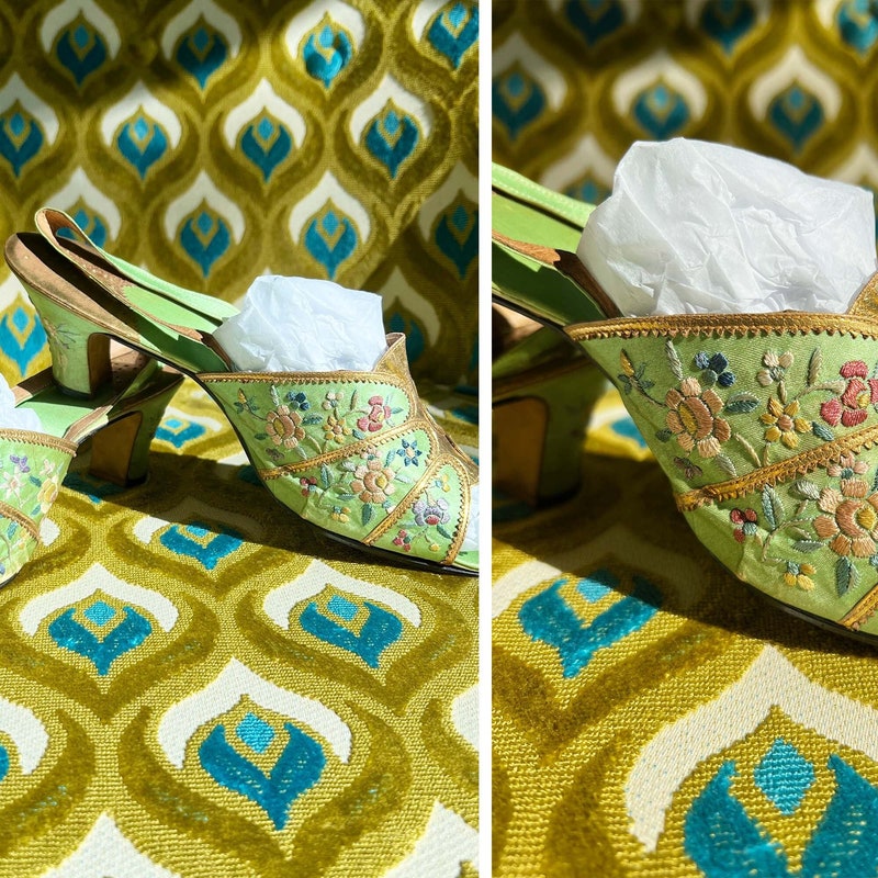 Embroidered Slippers - Etsy