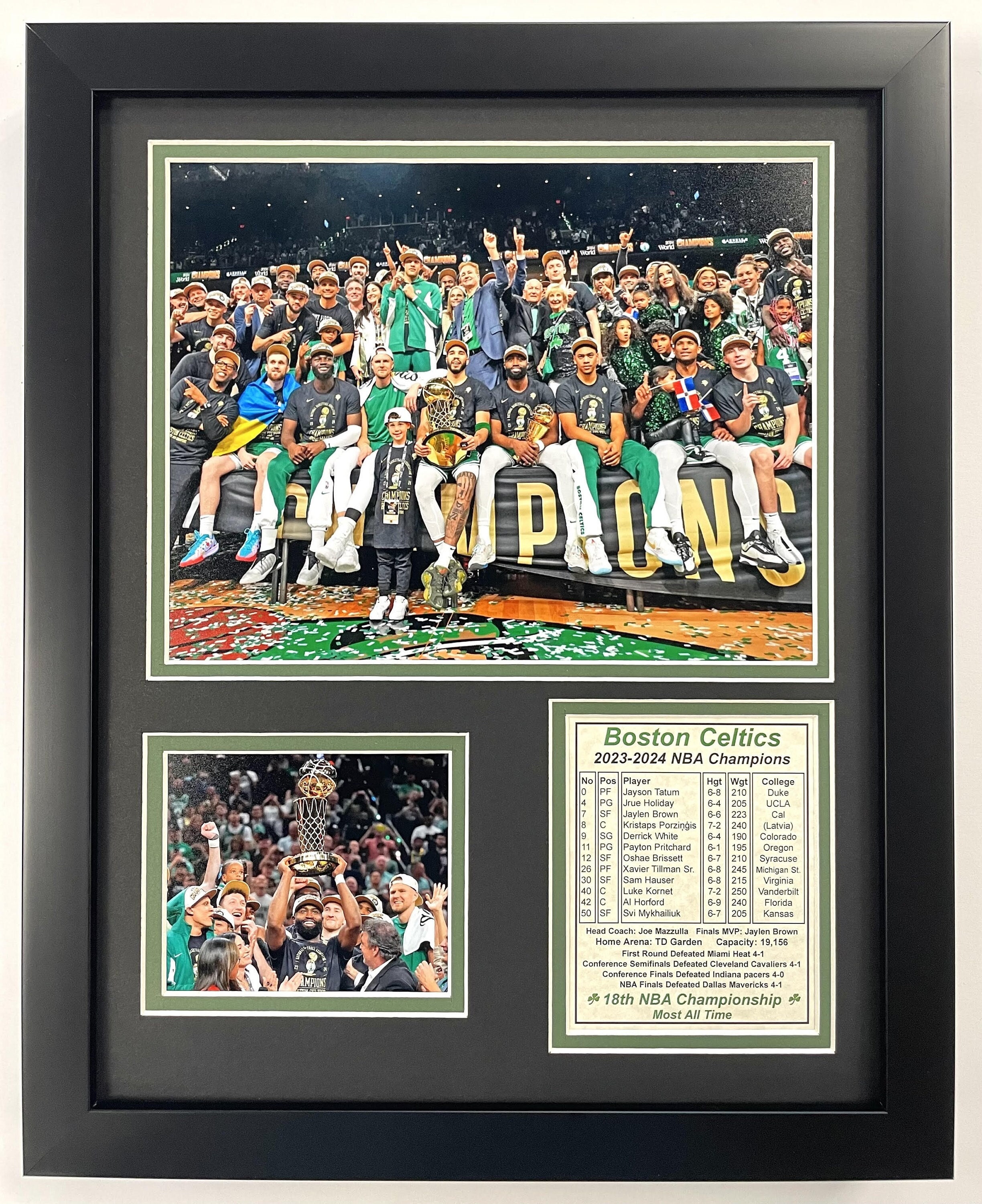 Boston Celtics |2023-2024 NBA Champions | Framed Double Matted Photo ...