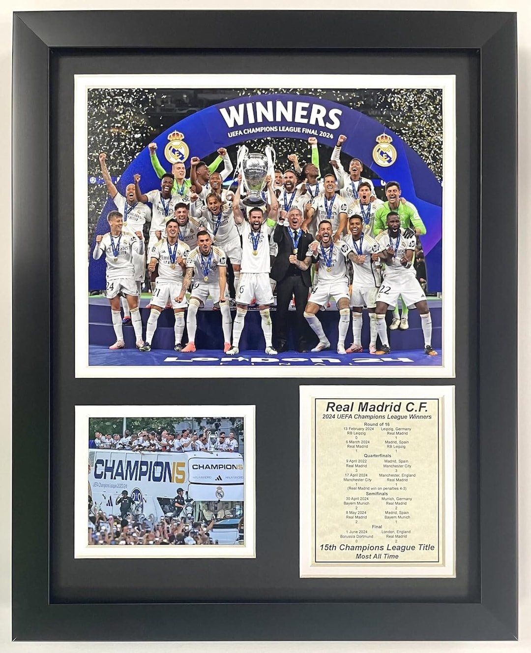 Real Madrid CF | UEFA Champions League Collection | 12"x15" Framed ...