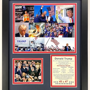 Donald Trump | America's 45th and 47th President | Framed 12"x15 ...