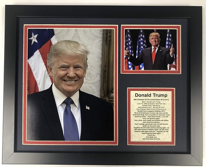 Donald Trump | America's 45th and 47th President | Framed 12"x15 ...