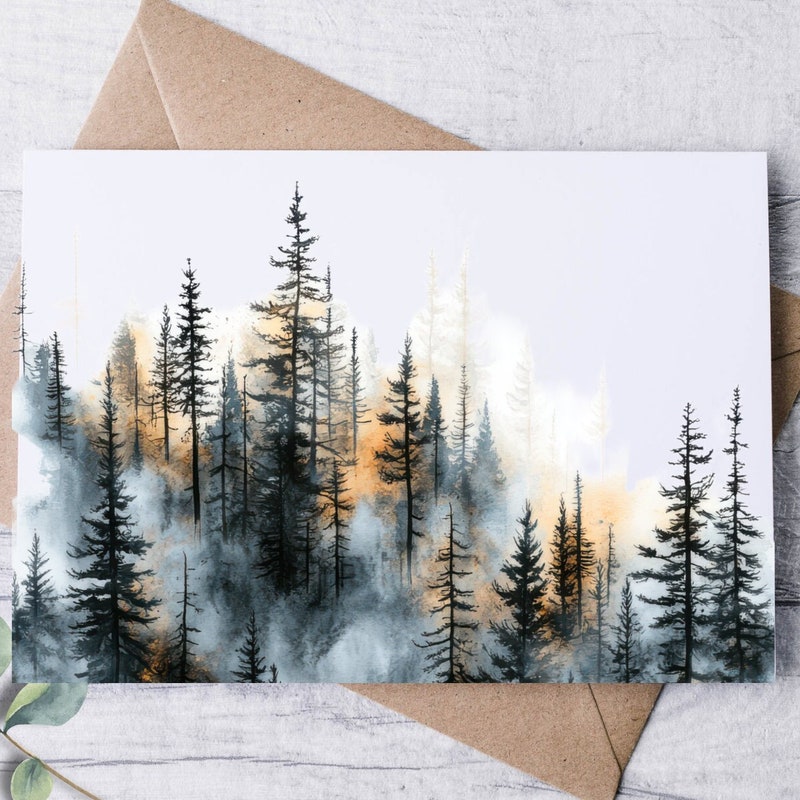 Nature Theme Cards - Etsy
