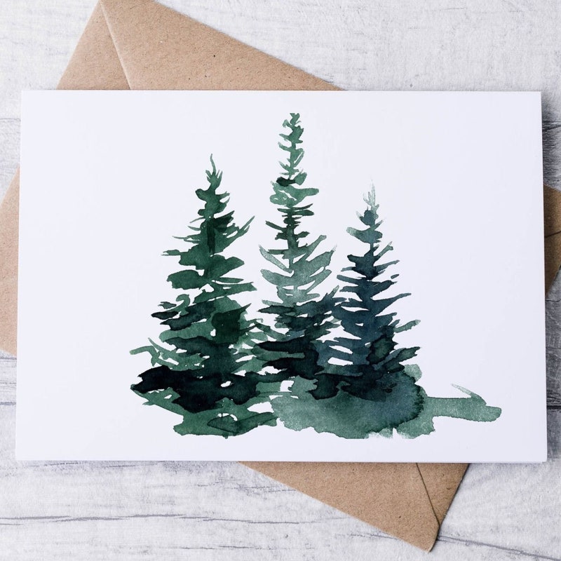 Evergreen Card - Etsy