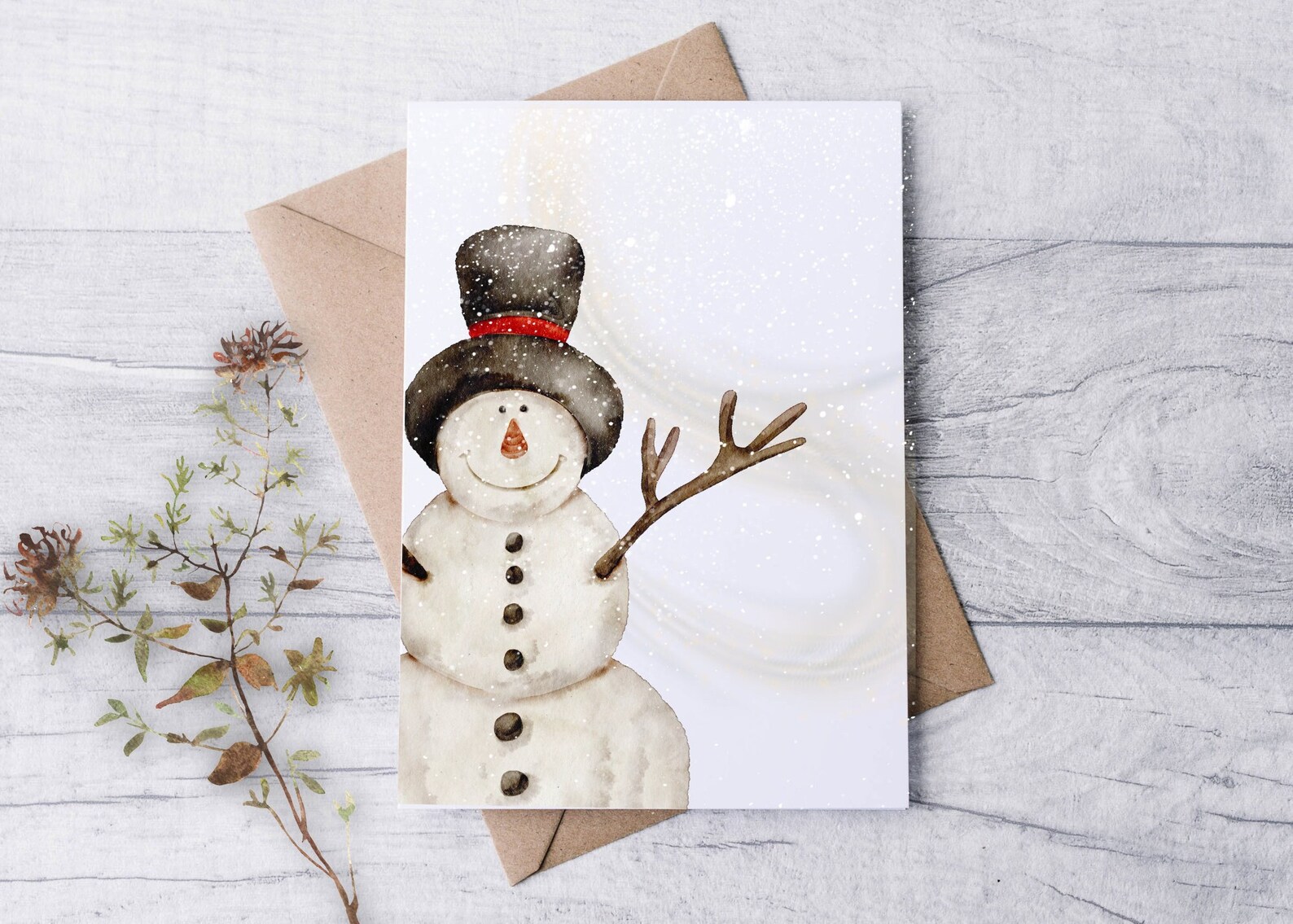 Set of 12 Snowman Blank Note Cards, Folded Notecards for Thank You ...