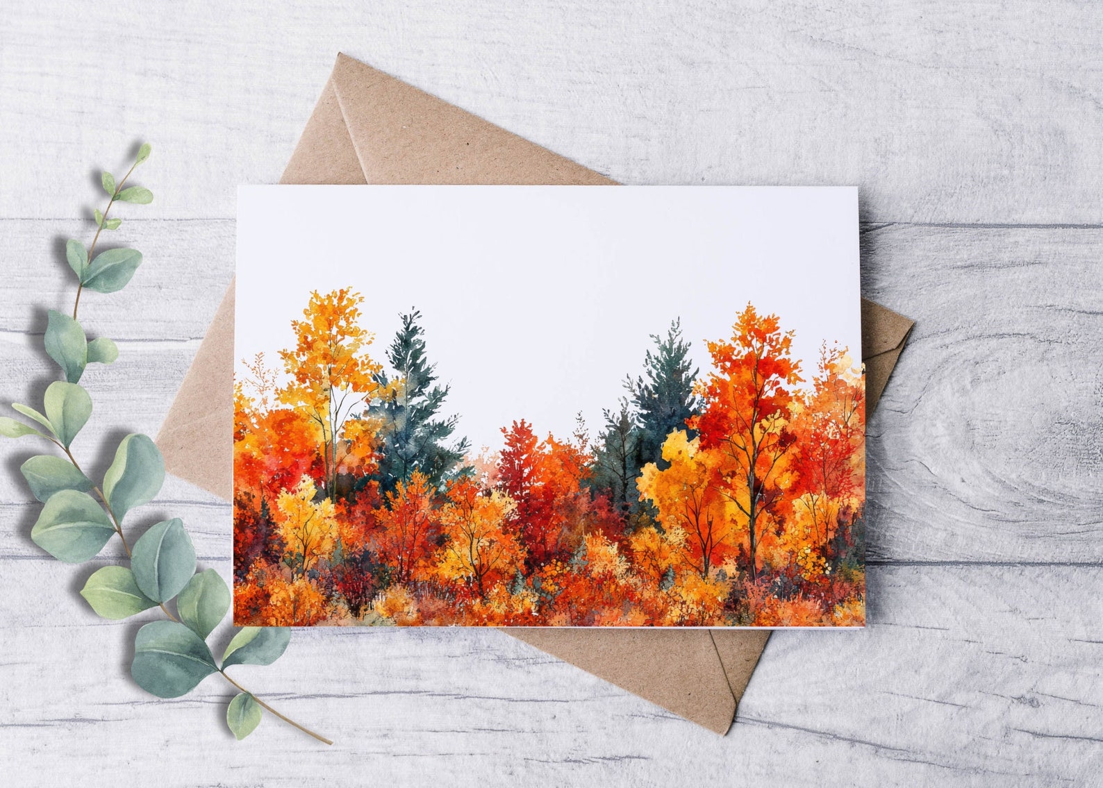 Resplendence Fall Autumn Trees Notecards Set - Rustic Thank You Cards ...
