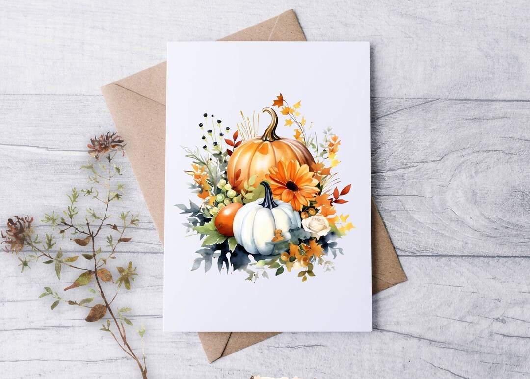 WAITING for AUTUMN Fall Luxury Linen Notecards, Blank Note Cards, Thank ...