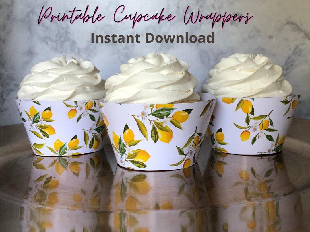 Lemons Cupcake Wrapper - PRINTABLE Twotti Fruitti, Summer Party, Fruit ...