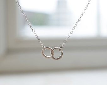 Two ring necklace | Etsy